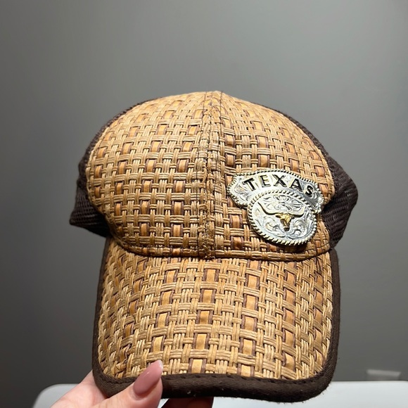 Accessories | Vintage Texas Buckle Straw Cap | Poshmark